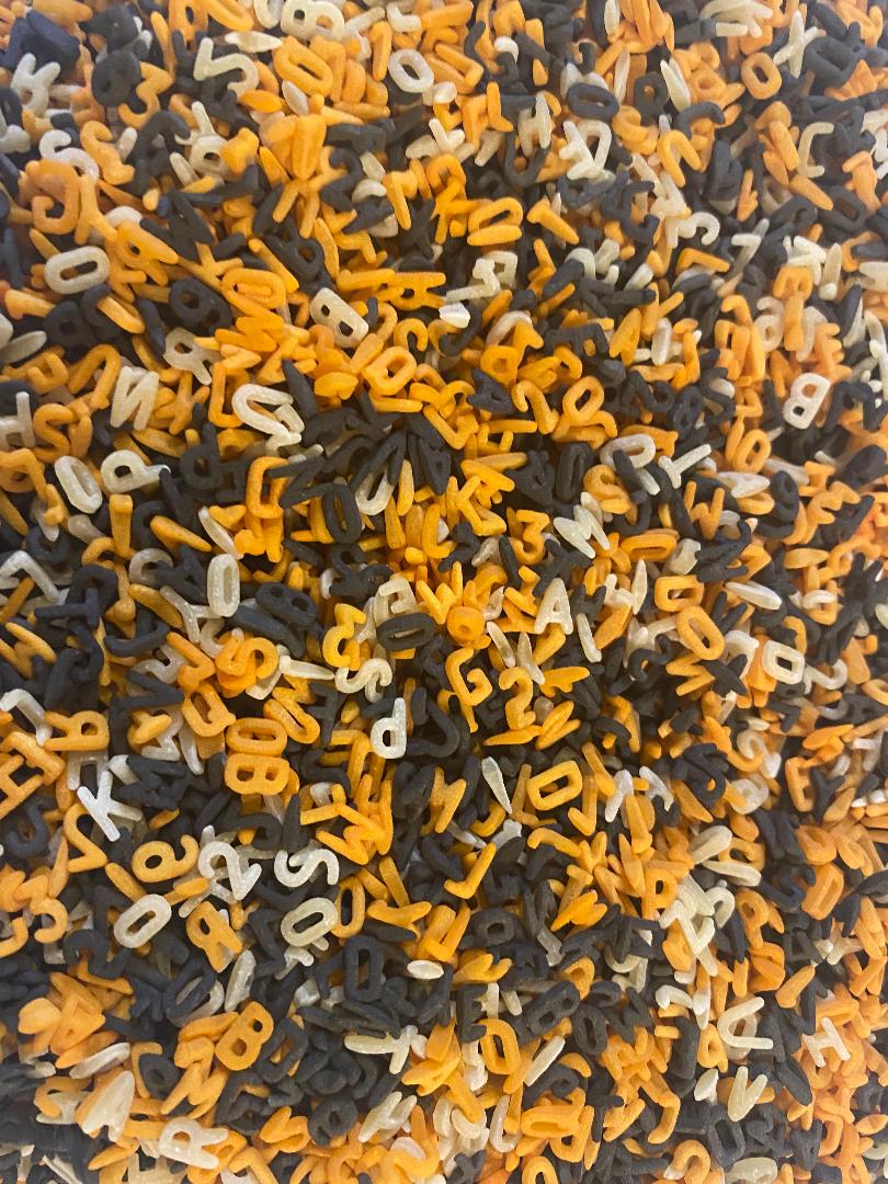 Halloween Alphabet & Number Sensory Pasta – Inspired Minds